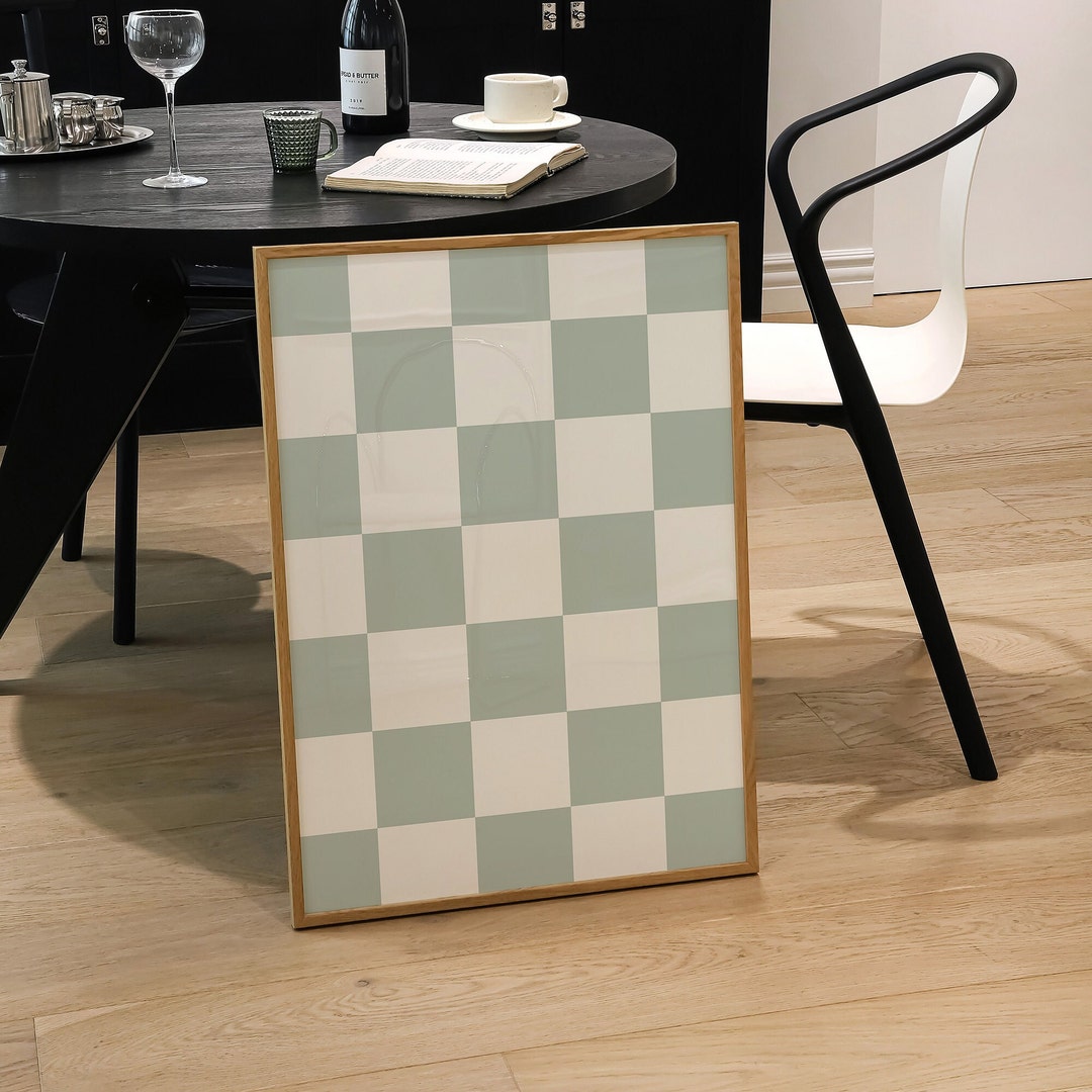 Checkered Wall Art Trendy Digital Prints Checkers Poster Funky ...