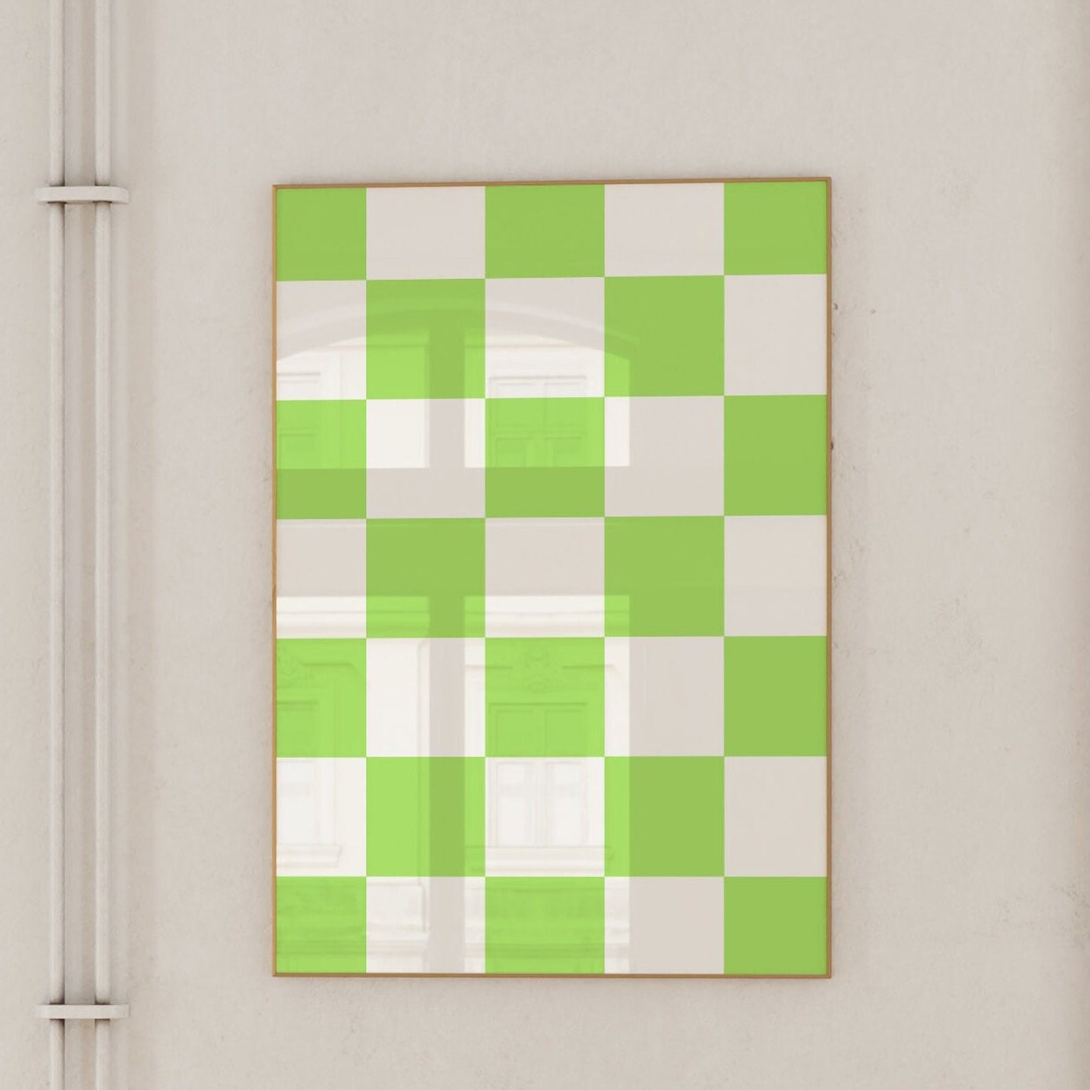 Checkered Poster Checkered Wall Art Funky Poster Checker Room - Etsy