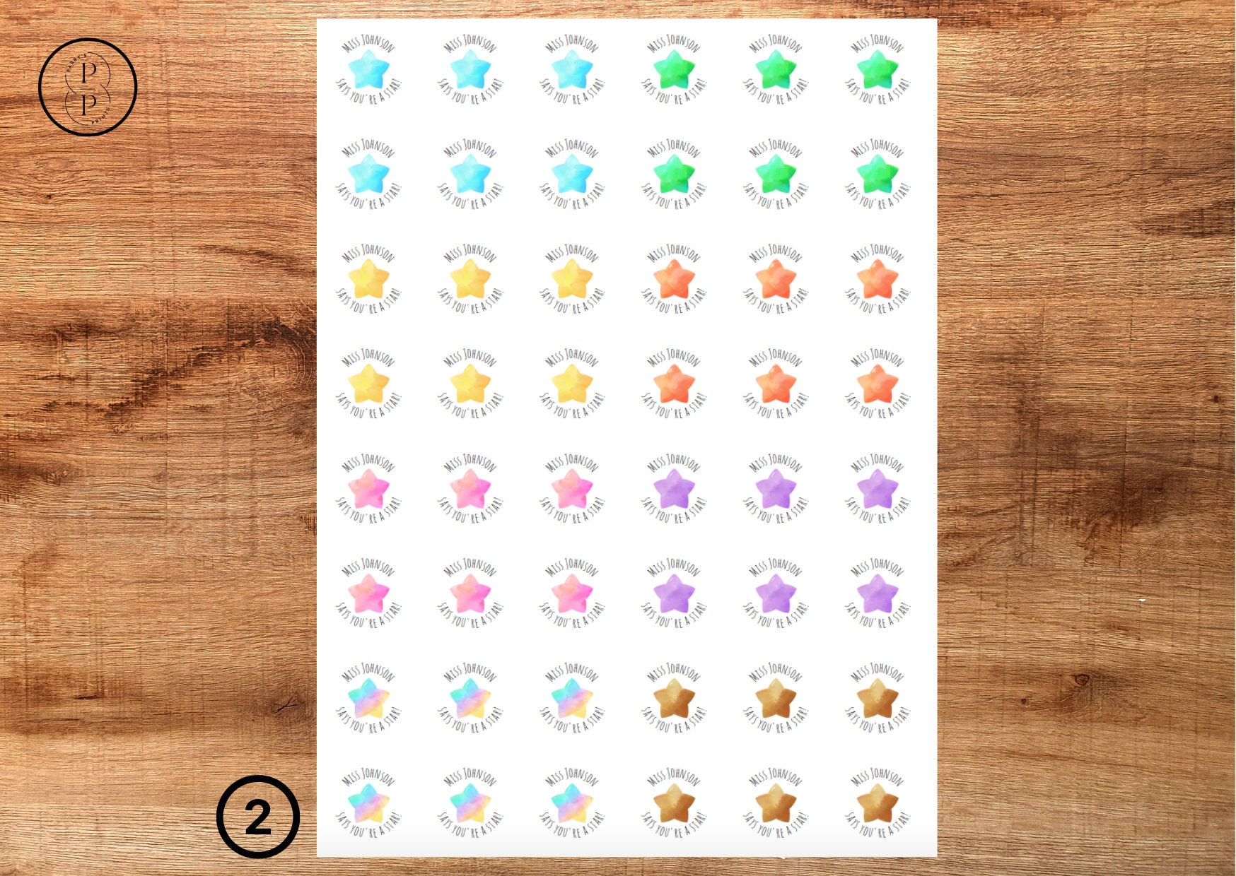 Well Done Stickers Star Stickers Teacher Stickers Personalised Stickers ...