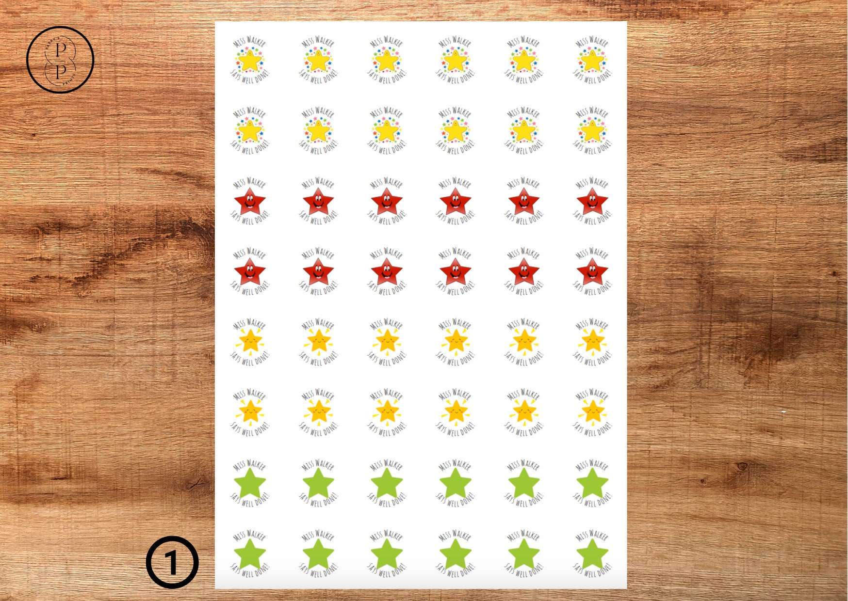 Well Done Stickers Star Stickers Teacher Stickers Personalised Stickers ...