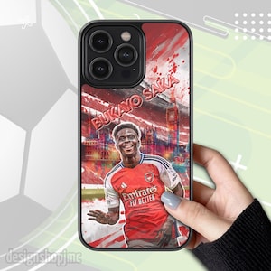 Arsenal Fan Art Bukayo Saka Football Phone Case Fits Apple Iphone ...