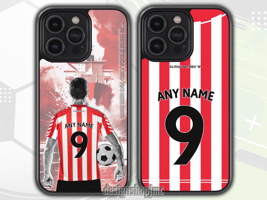 Personalized Sunderland Football Rubber Phone Case (name & Number ...