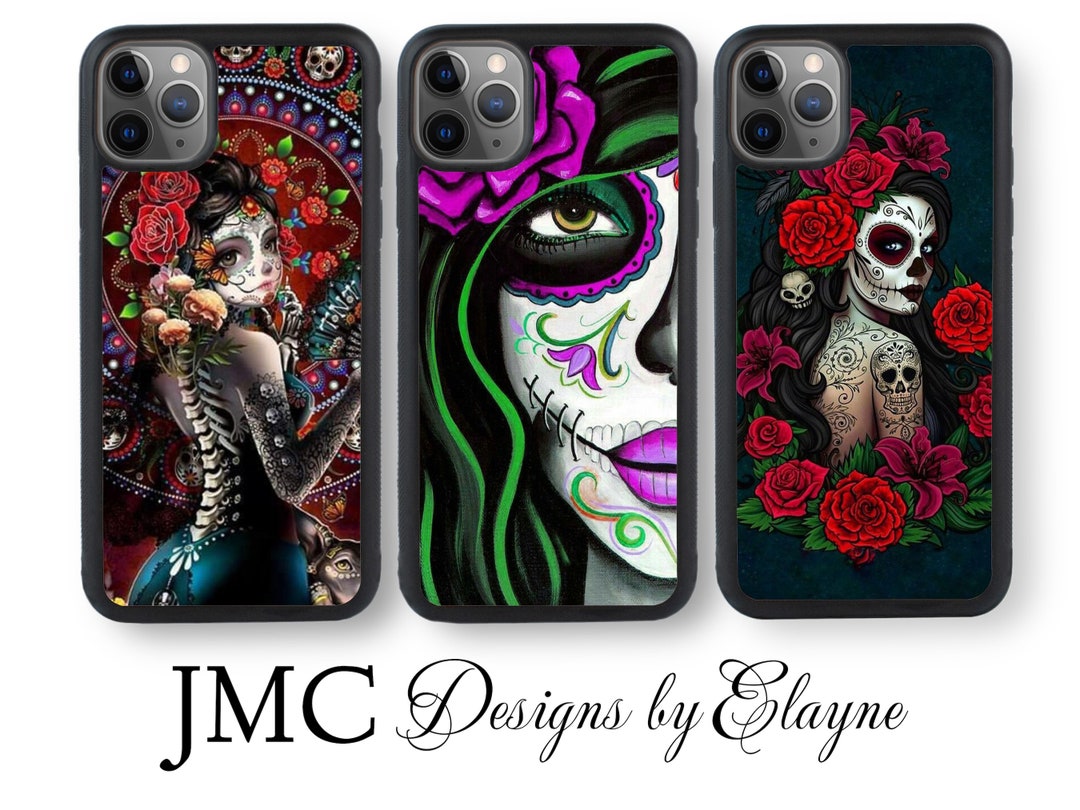 Sugar Skull iPhone Cases, iPhone 14 Pro Max, iPhone 13 12 11 X XR XS SE ...
