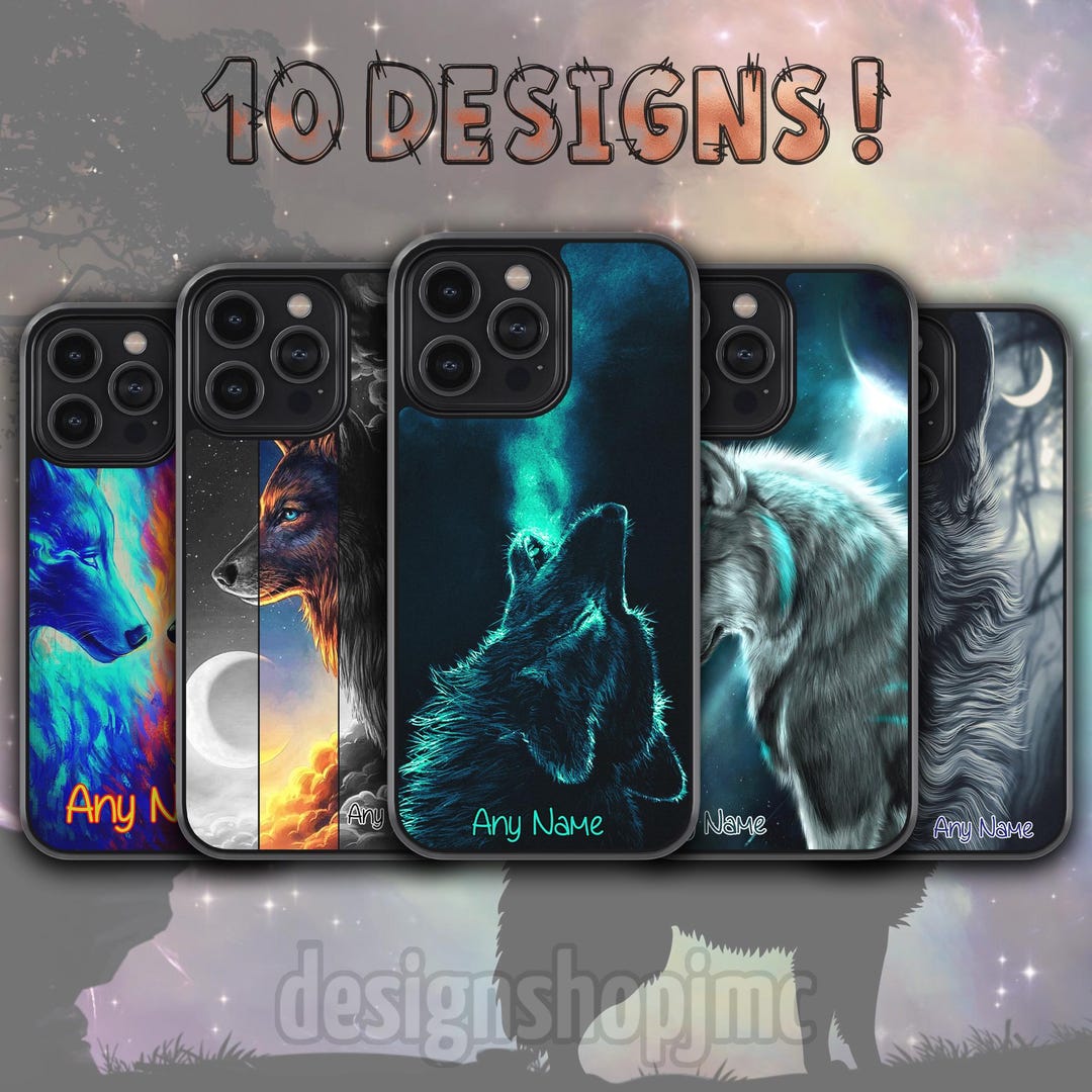 Personalised Wolf Phone Case Collection Fits Apple Iphone, Samsung ...