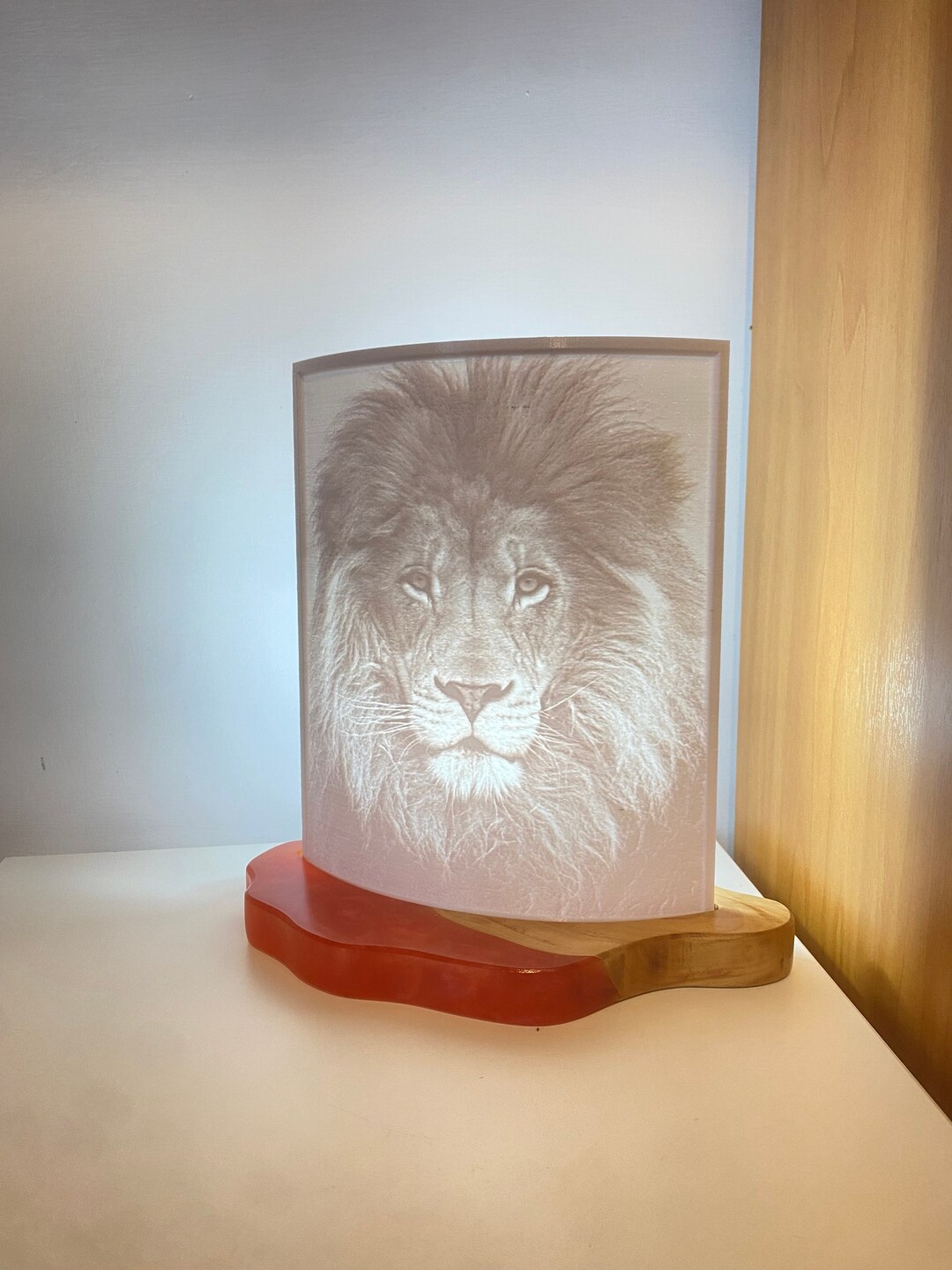 Custom 3D Lamp With Olive Wood and Epoxy Resin - Etsy