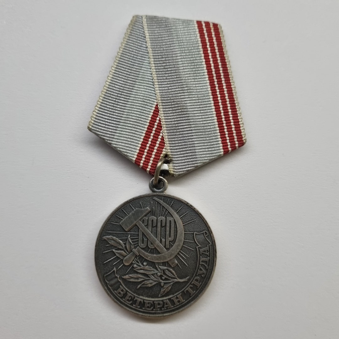 Original USSR Medal Medalsoviet Union Medalveteran of Labour - Etsy