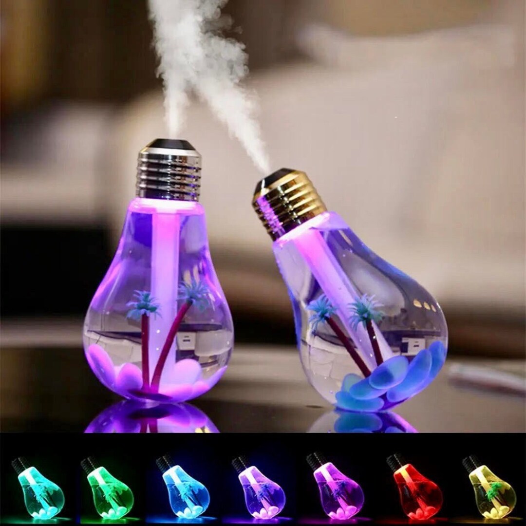 Humidifier Bulb Style With Led Lights and Palm Trees Decorations - Etsy
