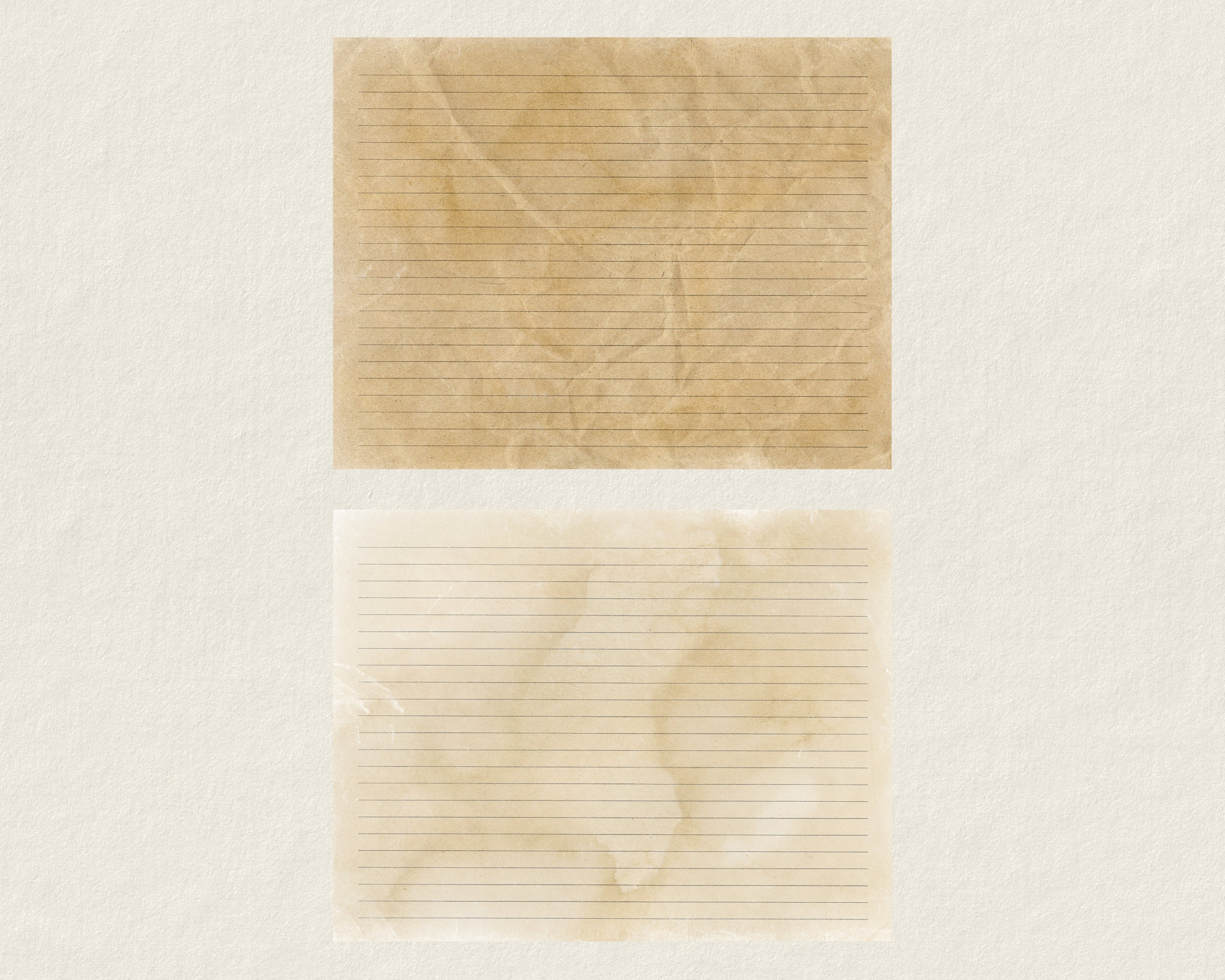 Lined Tea Stained Junk Journal Kit | Vintage Digital Paper for ...