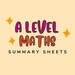 A Level Maths Summary Sheets - Etsy