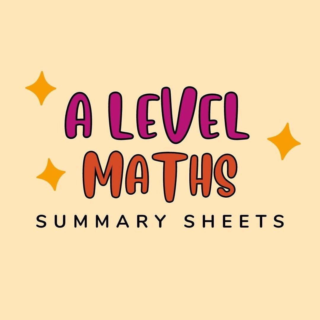A Level Maths Summary Sheets - Etsy