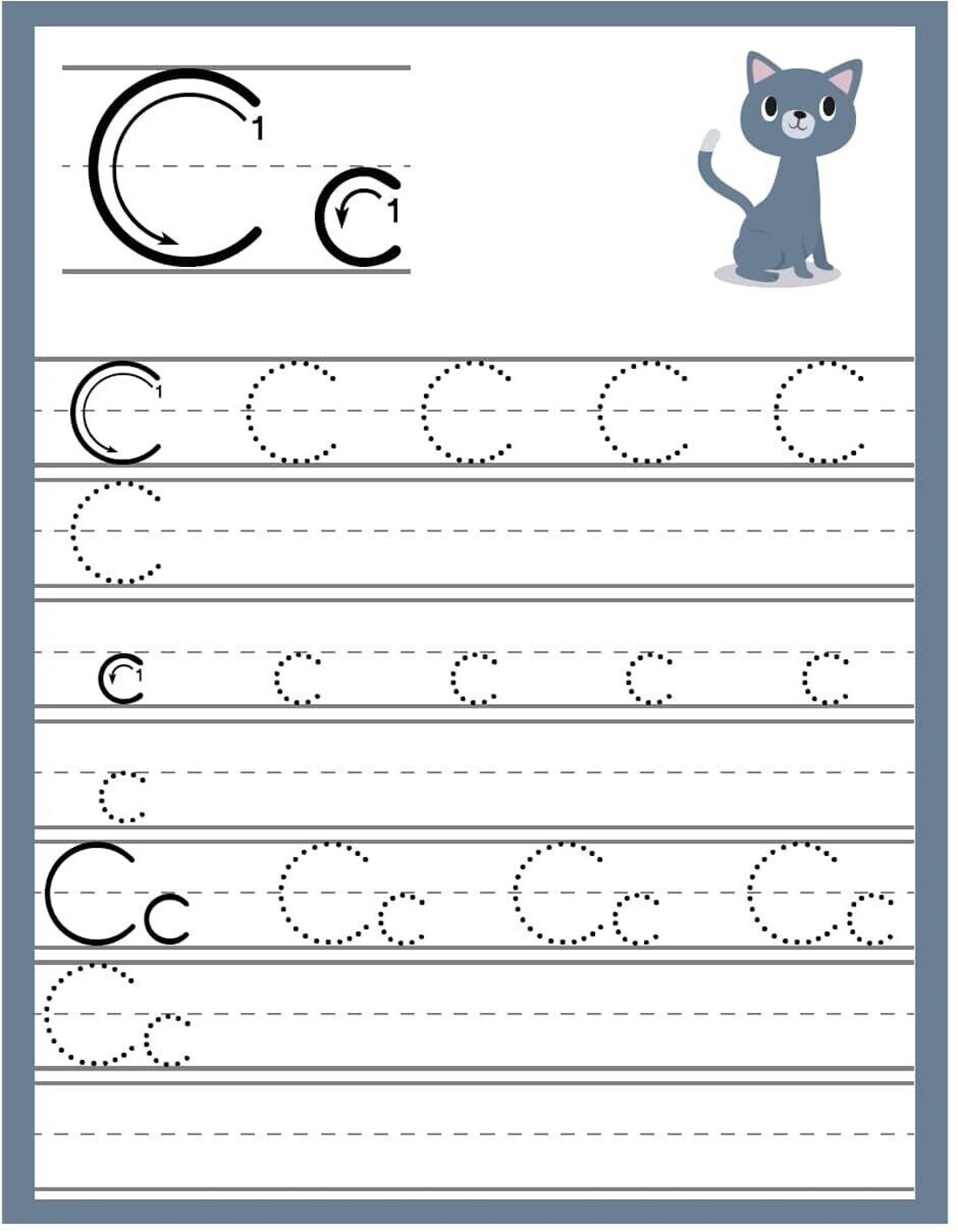 Printable Alphabet Letters, Trace Letters, Toddlers Writing Education ...