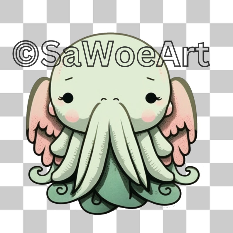 Cute Kawaii Cthulhu SVG Files Bundle of 8 Digital Instant - Etsy