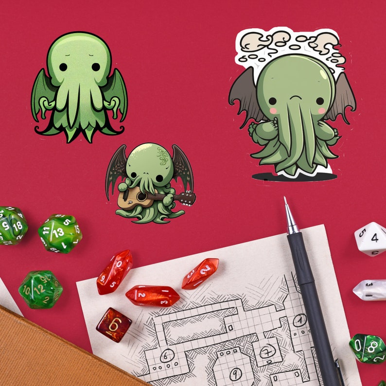 Cute Kawaii Cthulhu SVG Files Bundle of 8 Digital Instant - Etsy
