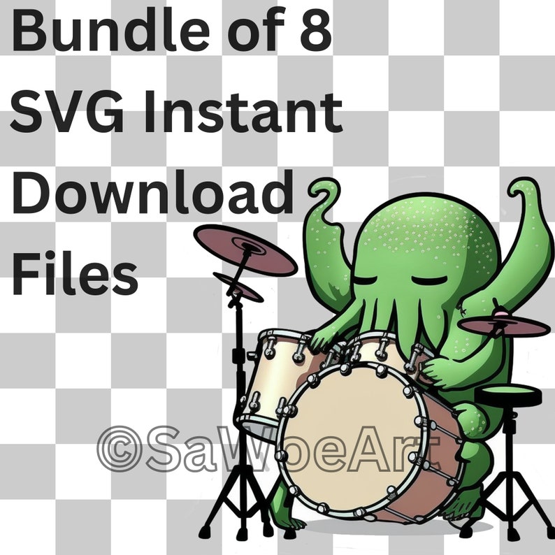 Cute Kawaii Cthulhu SVG Files Bundle of 8 Digital Instant - Etsy