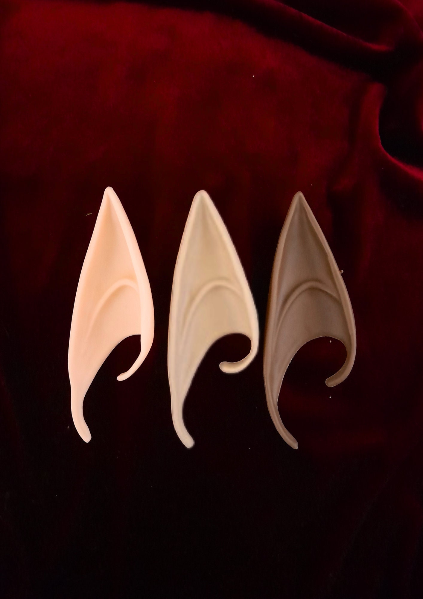 Customised Elf Ears for Renfaire Peach Flower Latex Elf Ears Cosplay ...