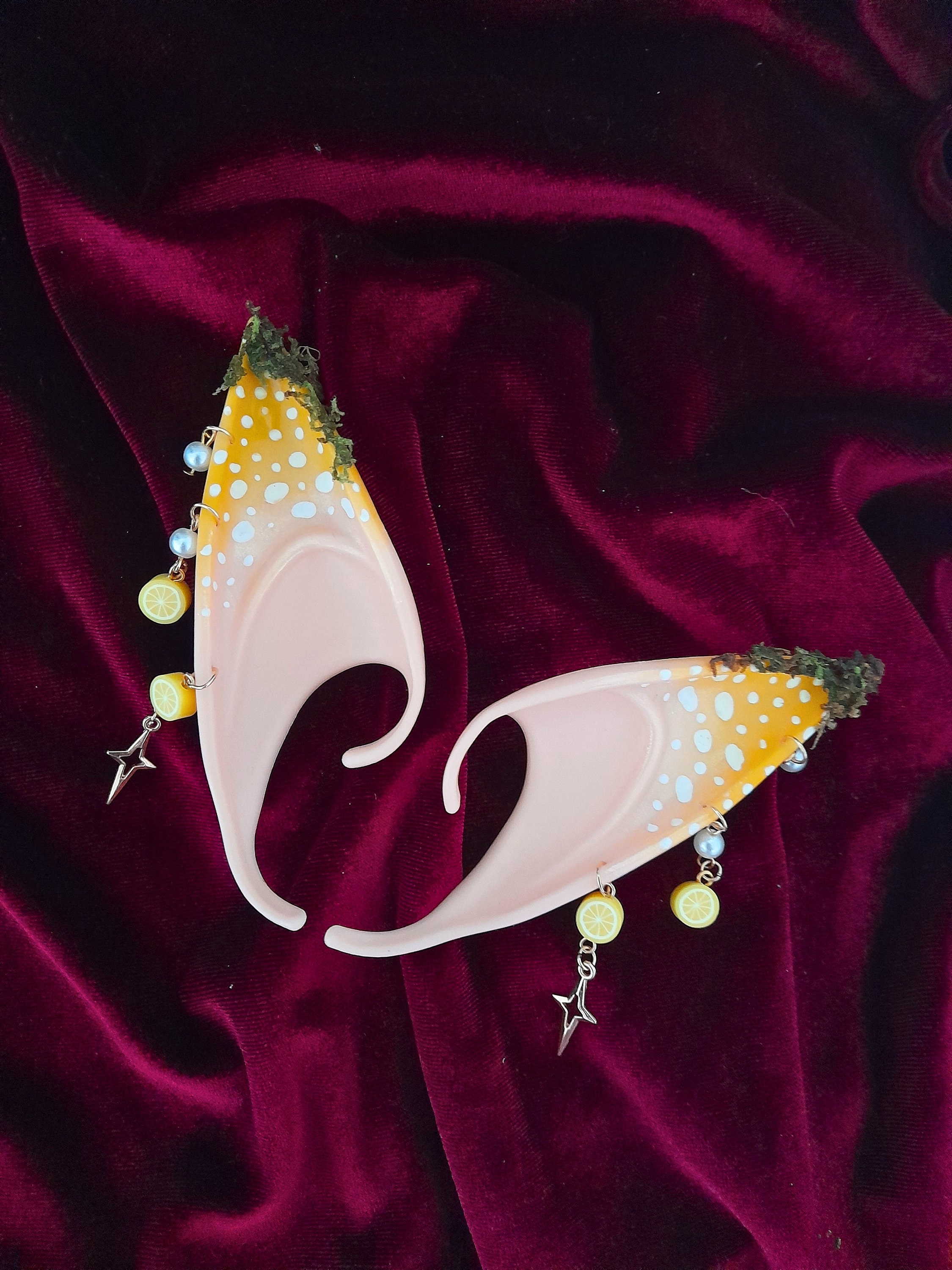Customised Elf Ears for Renfaire Lemon Mossy Latex Elf Ears Cosplaying ...