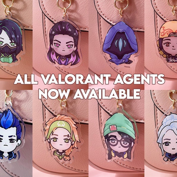Valorant Controllers Chibi Acrylic Charms Back to Back Astra Brimstone ...