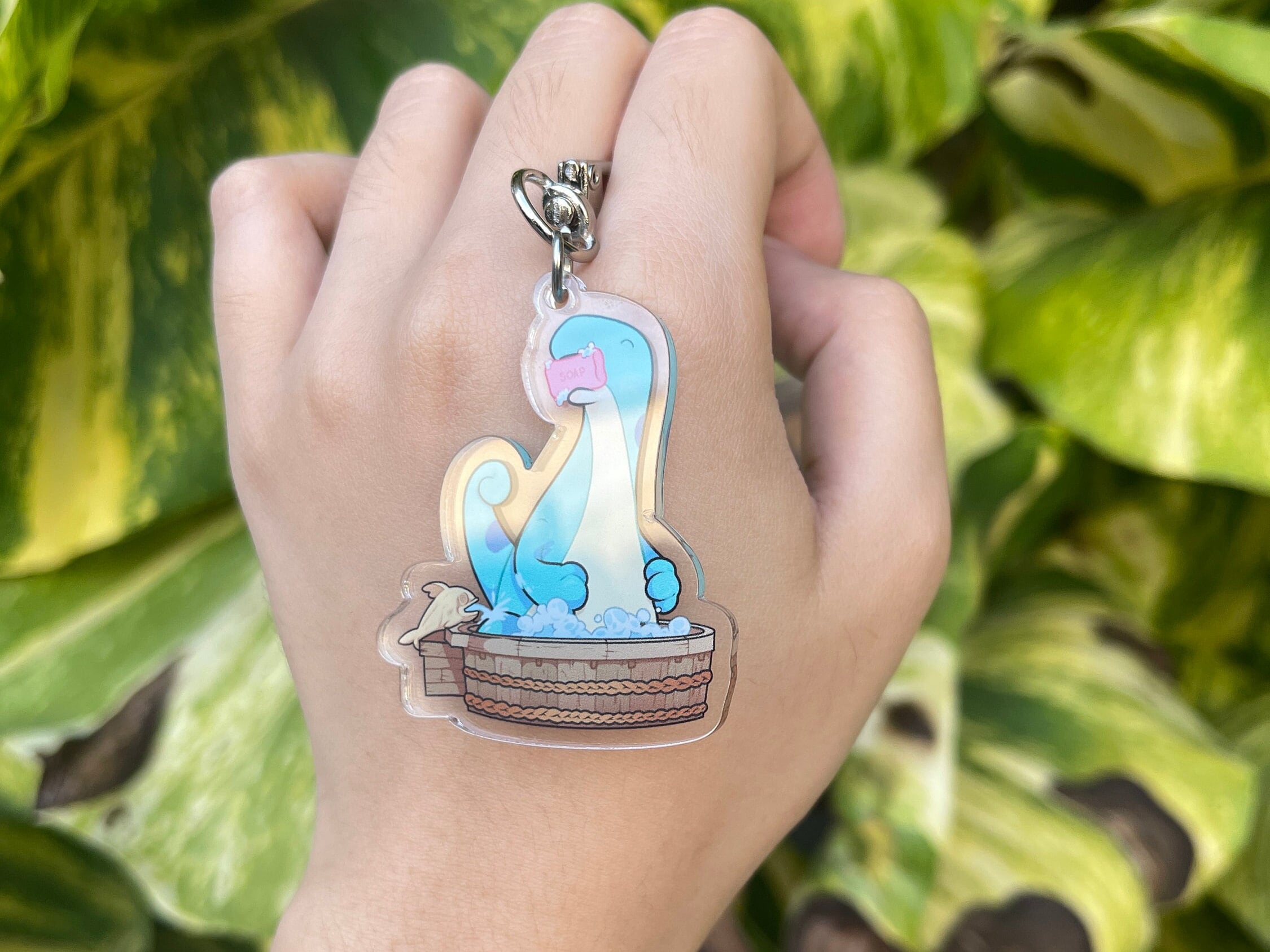 Palworld Relaxaurus Acrylic Keychain, Acrylic Charm - Etsy