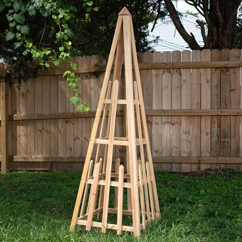 Cedar Large Sized Pyramid Trellis by Prime Retreat, 72"h - Etsy