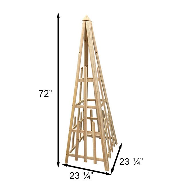 Cedar Large Sized Pyramid Trellis by Prime Retreat, 72"h - Etsy