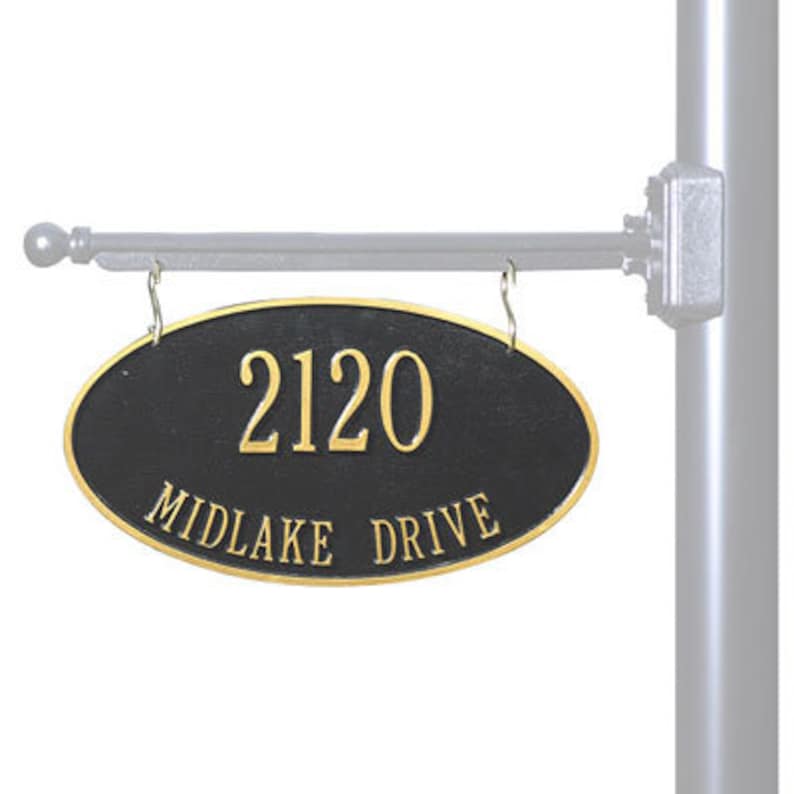 Two-sided Hanging Address Sign Oval - Etsy