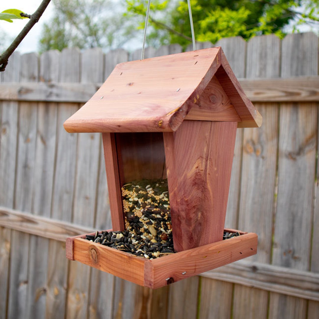 Amish Made Cedar Small Hopper Feeder by Prime Retreat - Etsy