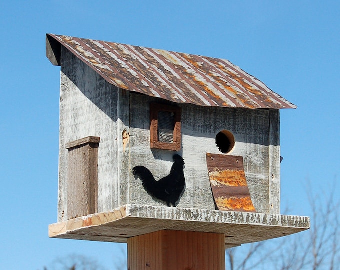 Amish Made Chicken Coop Bird House - Etsy