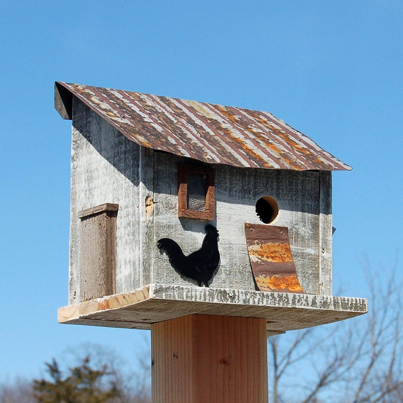 Amish Made Chicken Coop Bird House - Etsy