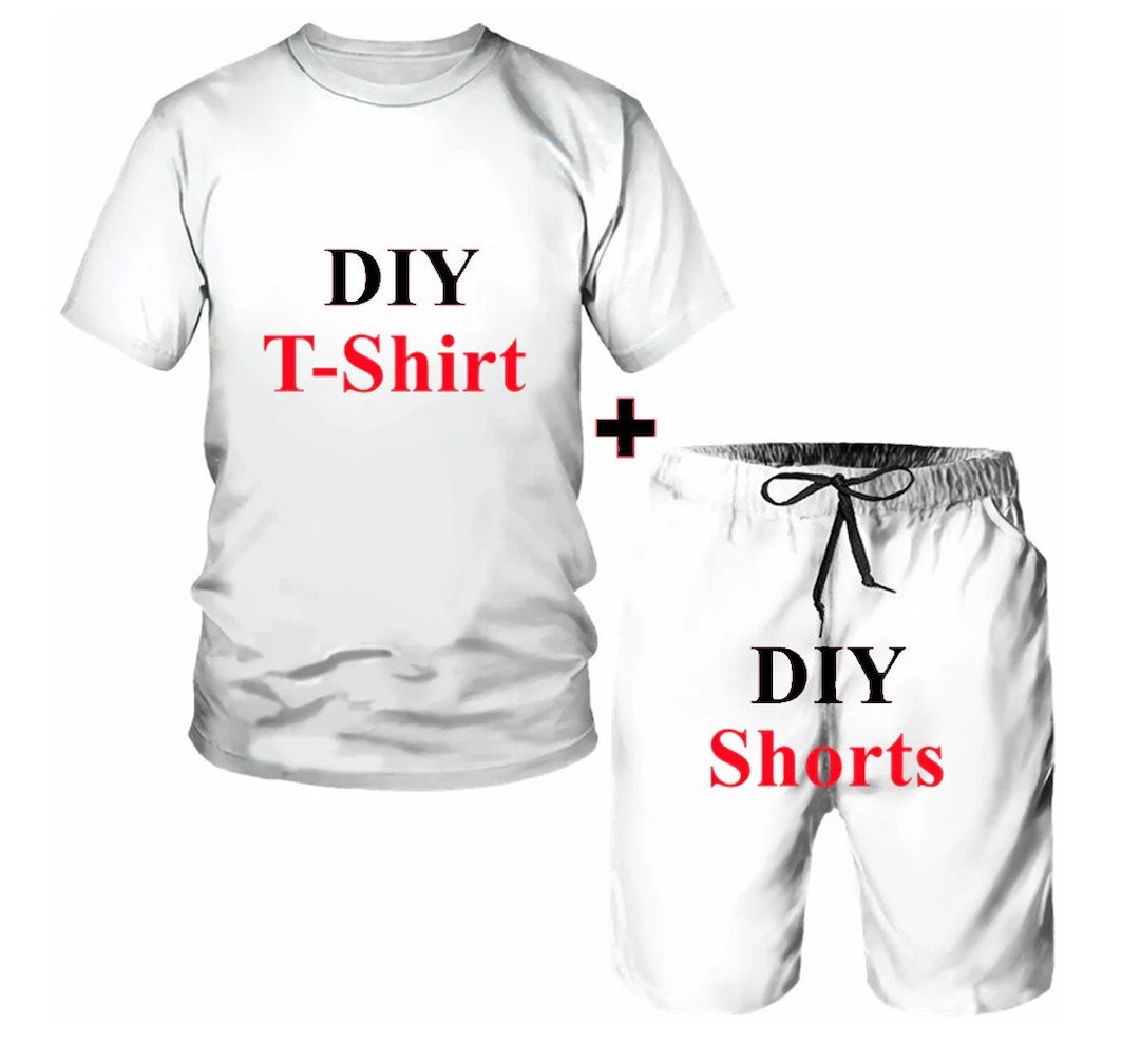 Custom Sublimation Printed T-shirt and Short Set - Etsy