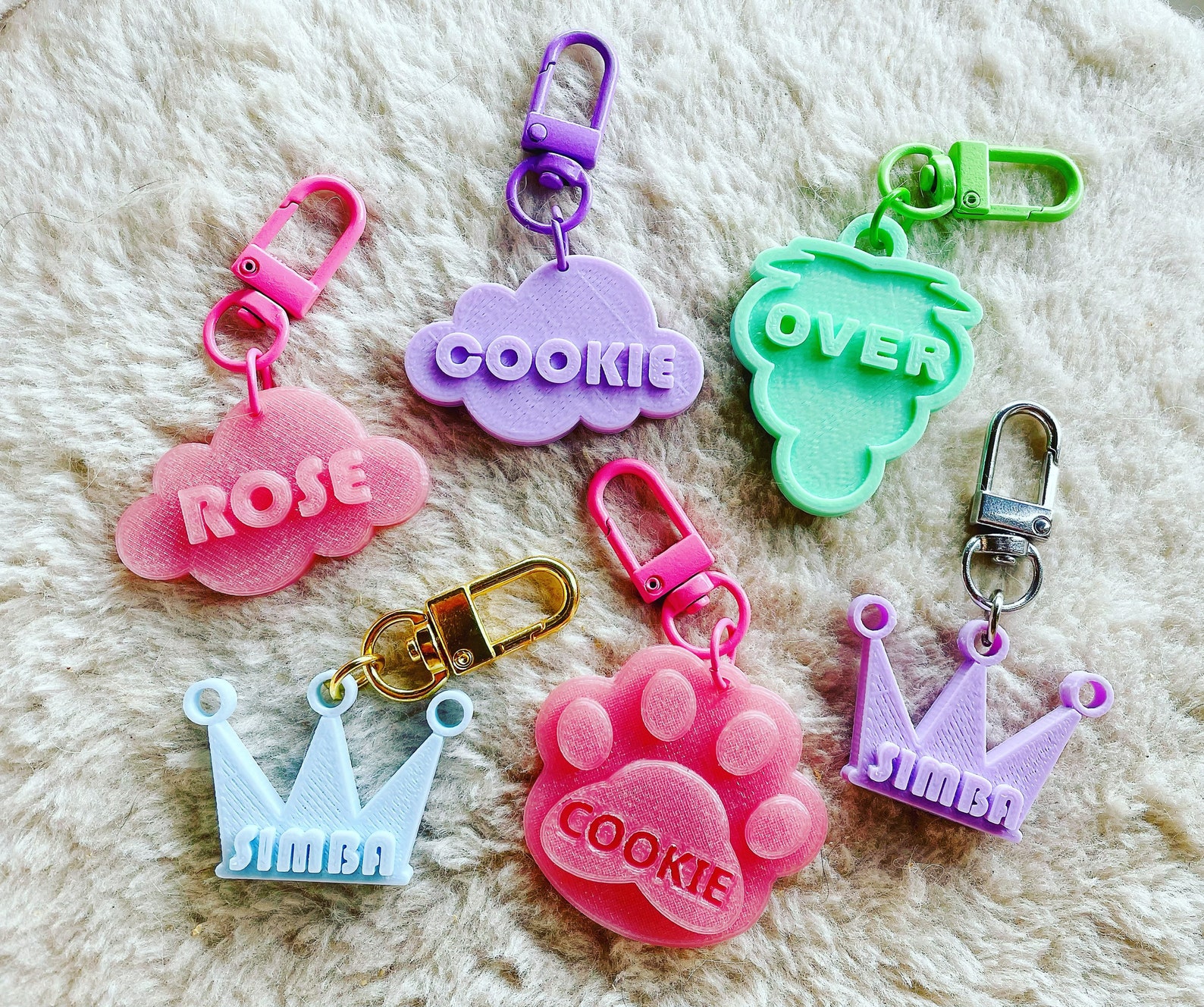 Grape Pet Tag ,3d Printed Name Tag,personalised Pet Tag, Dog Tag,cat ...