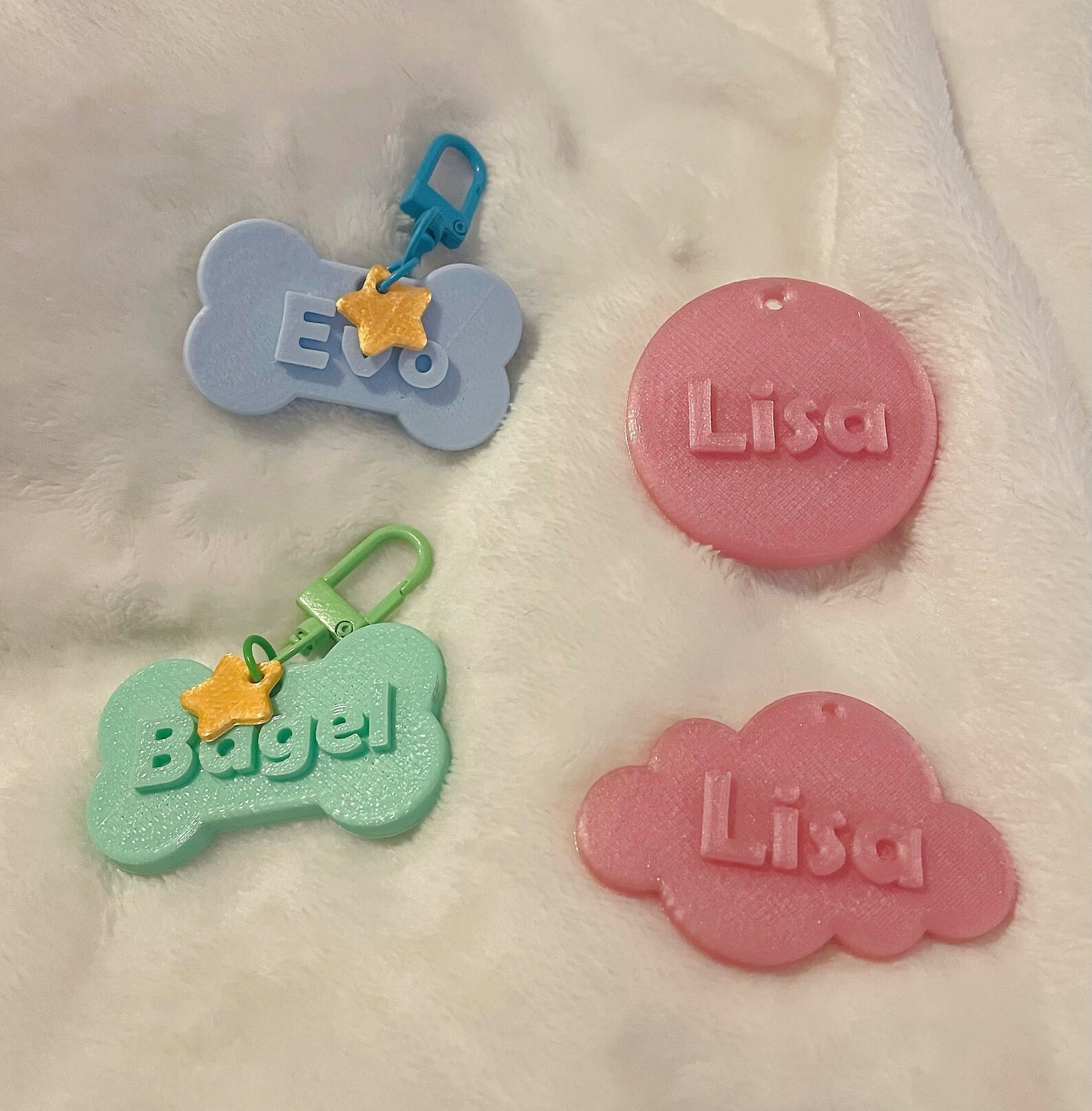 Cycle Shape Pet Tag,3d Printed Name Tag, Personalised Pet Tag, Dog Tag ...