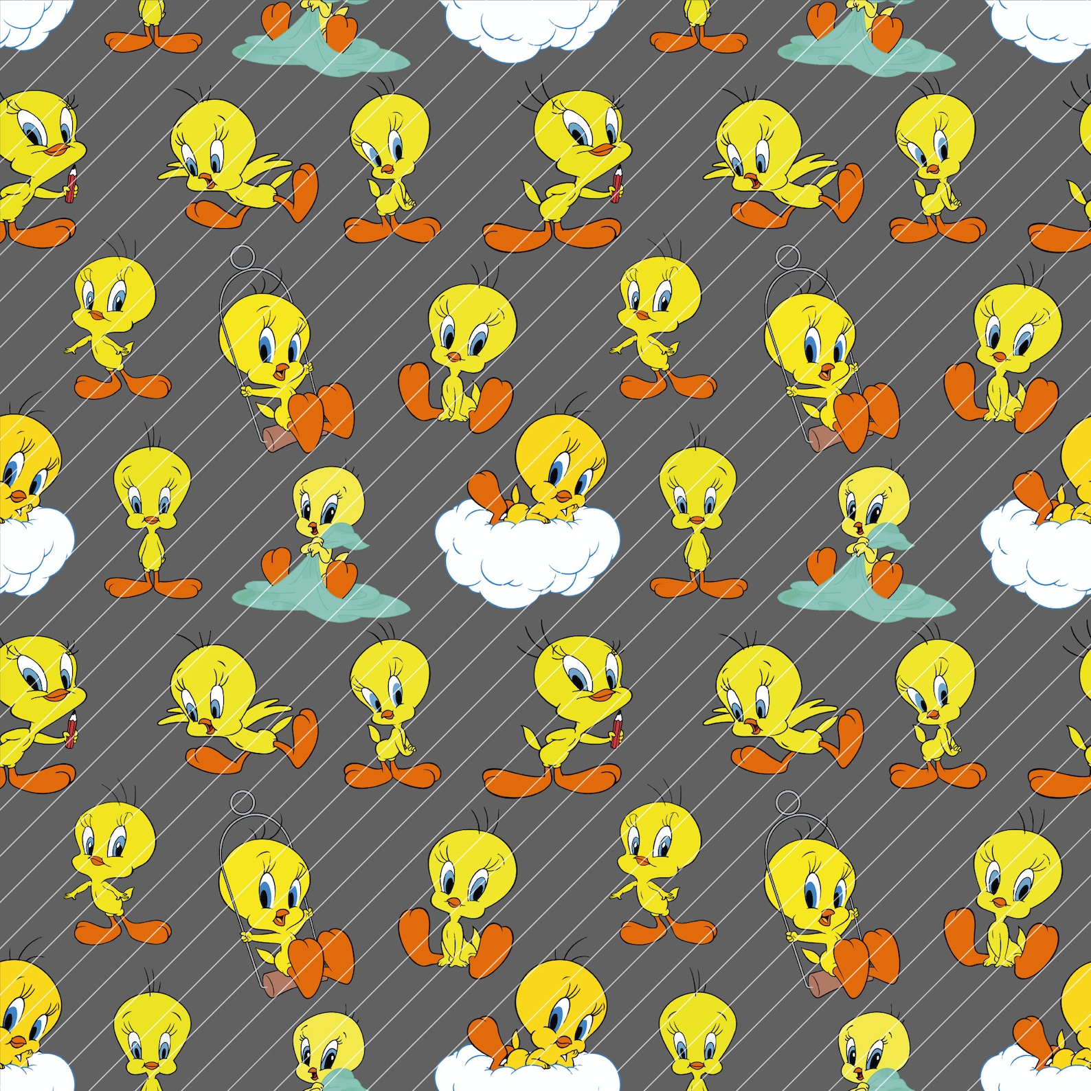 Tweety Seamless Pattern, Digital Papers Seamless Patterns, Seamless ...