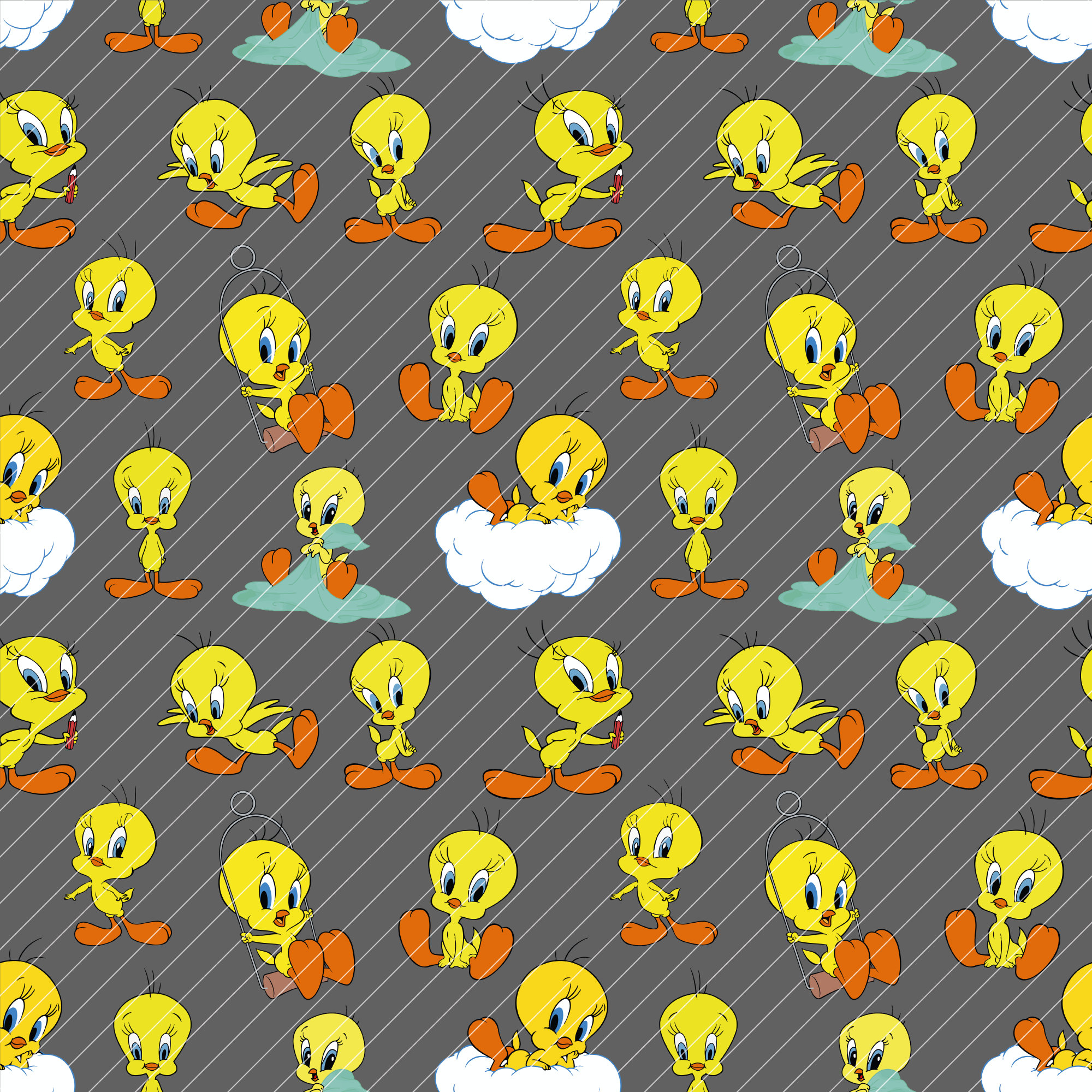 Tweety Seamless Pattern, Digital Papers Seamless Patterns, Seamless ...