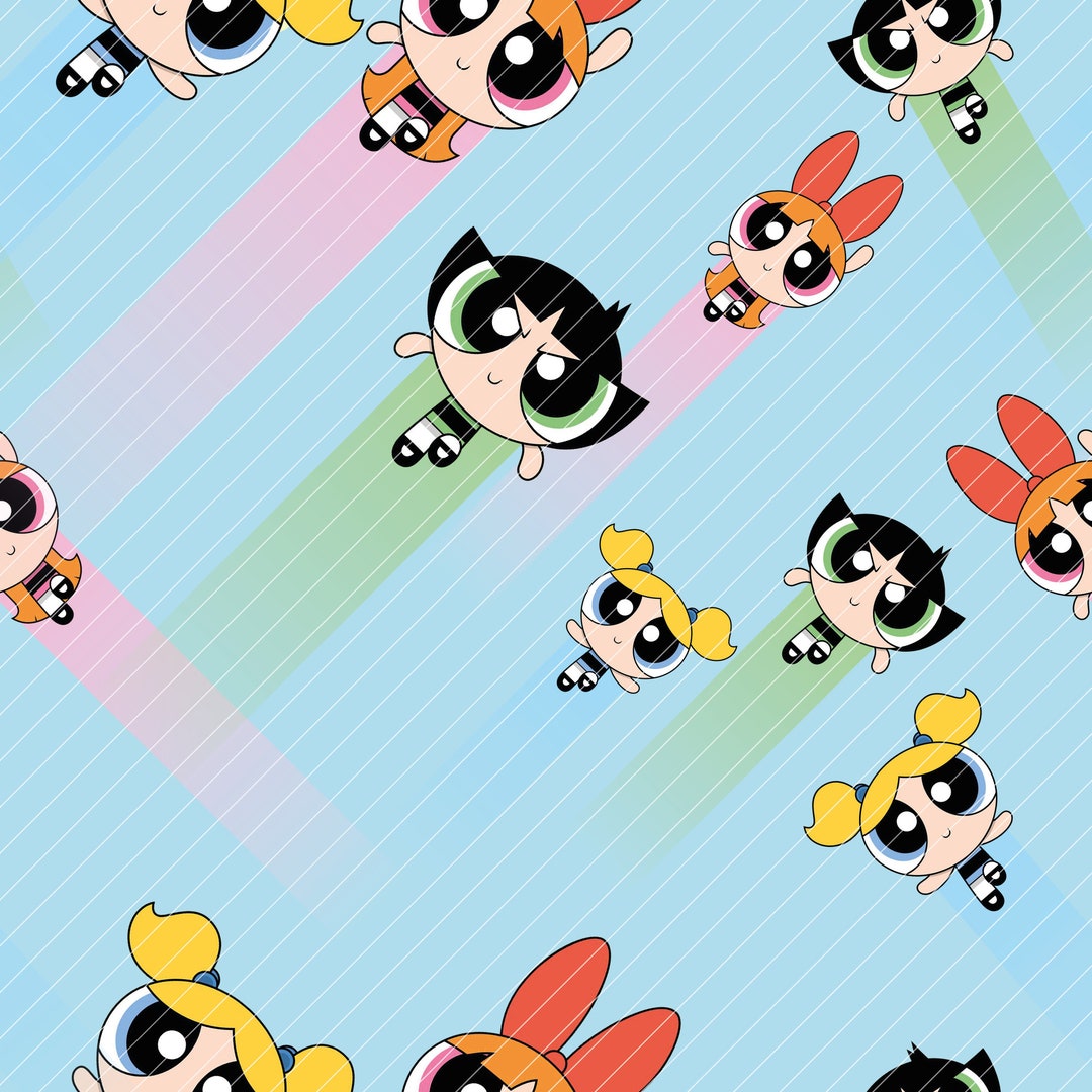 Powerpuff Girls Seamless Pattern Digital Papers Seamless - Etsy