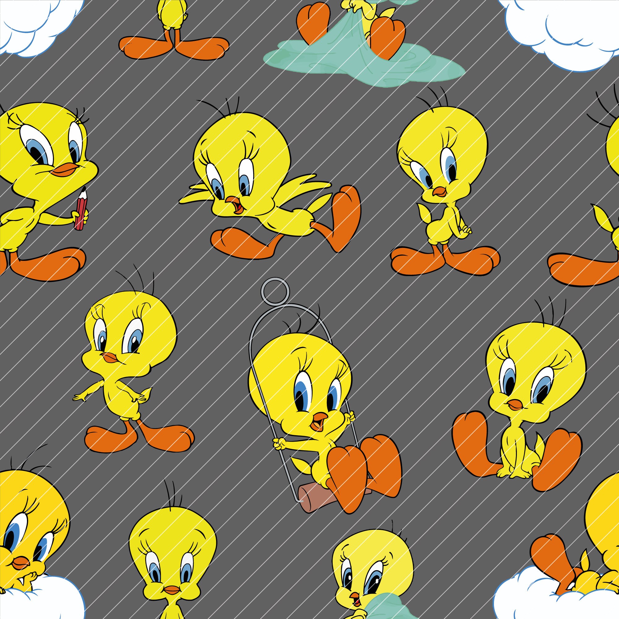 Tweety Seamless Pattern, Digital Papers Seamless Patterns, Seamless ...