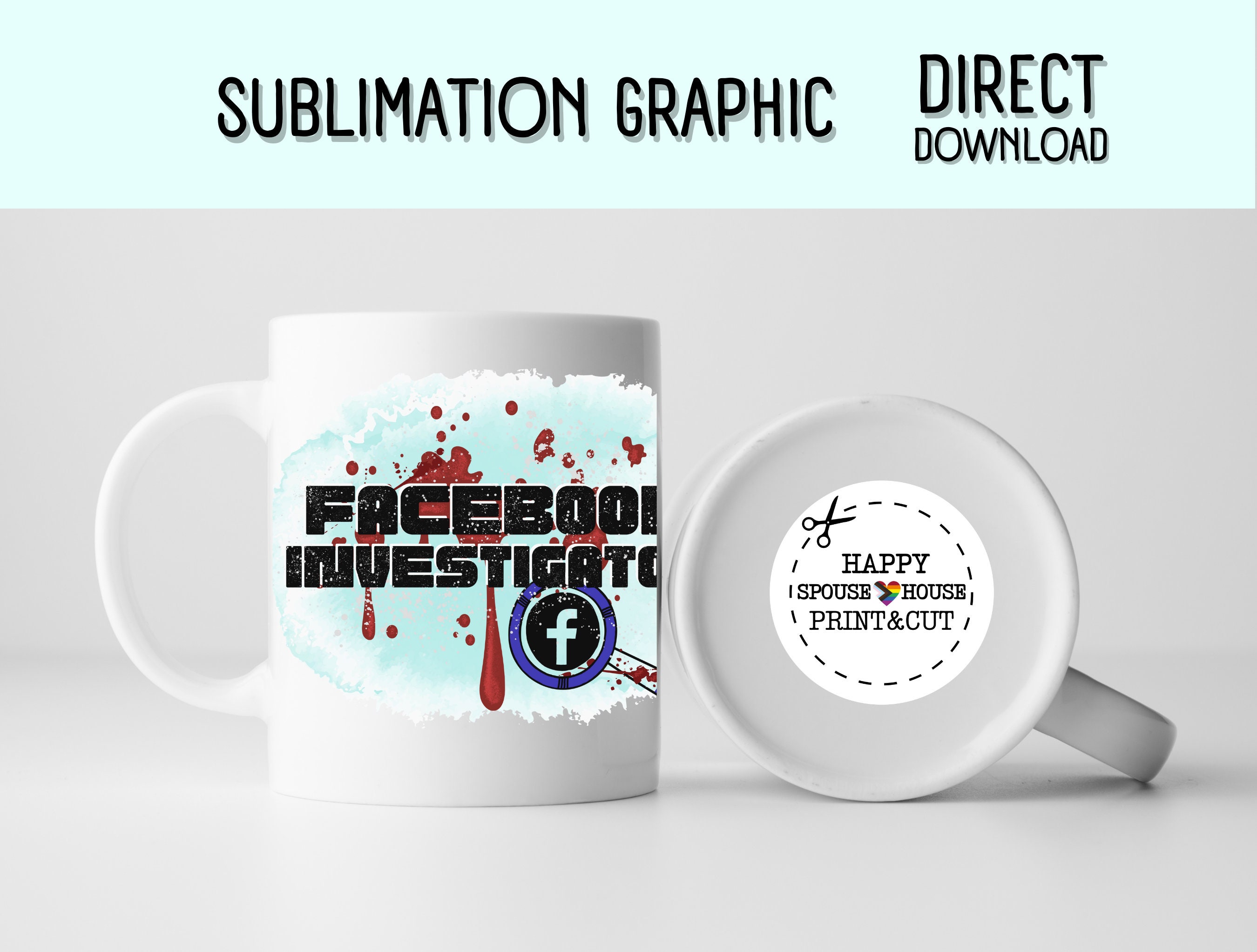 Facebook Investigator PNG Sublimation Graphic for Shirts, Sweaters ...