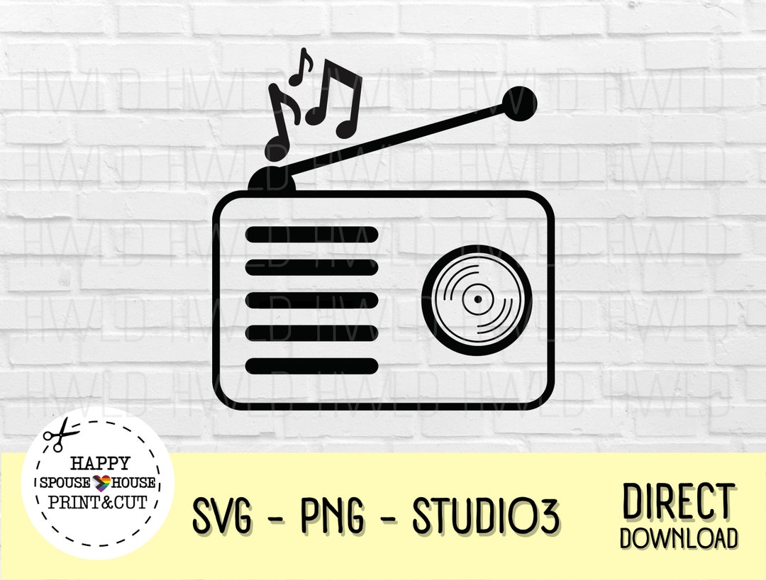 Radio Am-fm Vector | SVG, PNG, STUDIO3 Files | Old Skool | Retro | Old ...
