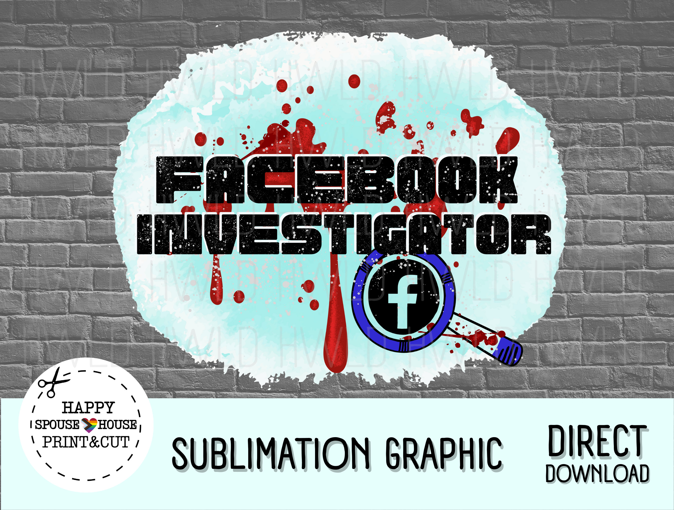 Facebook Investigator PNG Sublimation Graphic for Shirts, Sweaters ...