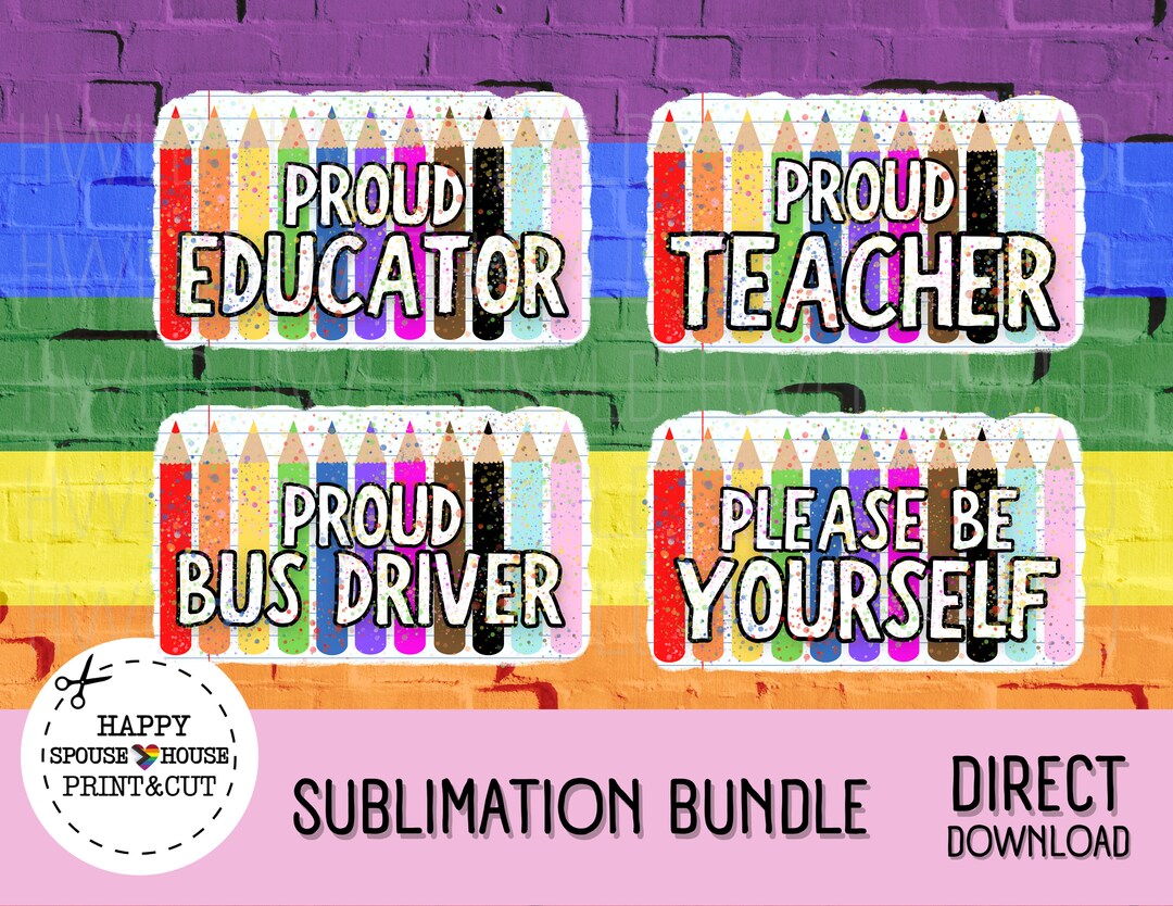 Pride Education PNG BUNDLE | Sublimation Graphic | LGBTQIA+ | Teacher ...