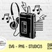 Walkman Retro Vector | SVG, PNG, STUDIO3 Files | Old Skool | 90s Baby ...