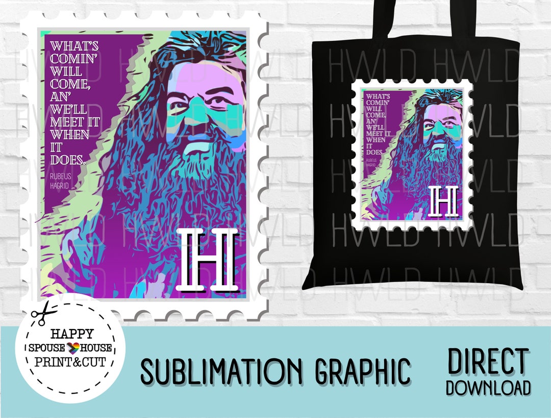 Magical Hagrid Wizard Stamp Inspirational Quote Sublimation Graphic ...