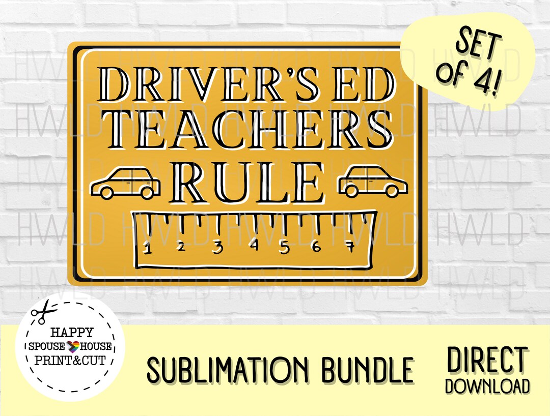 Driver's Ed Teacher Appreciation Sublimation Graphic | High Quality PNG ...