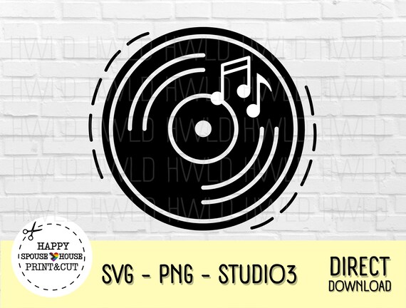 Vinyl Record LP Vector SVG PNG STUDIO3 Files Old Skool - Etsy
