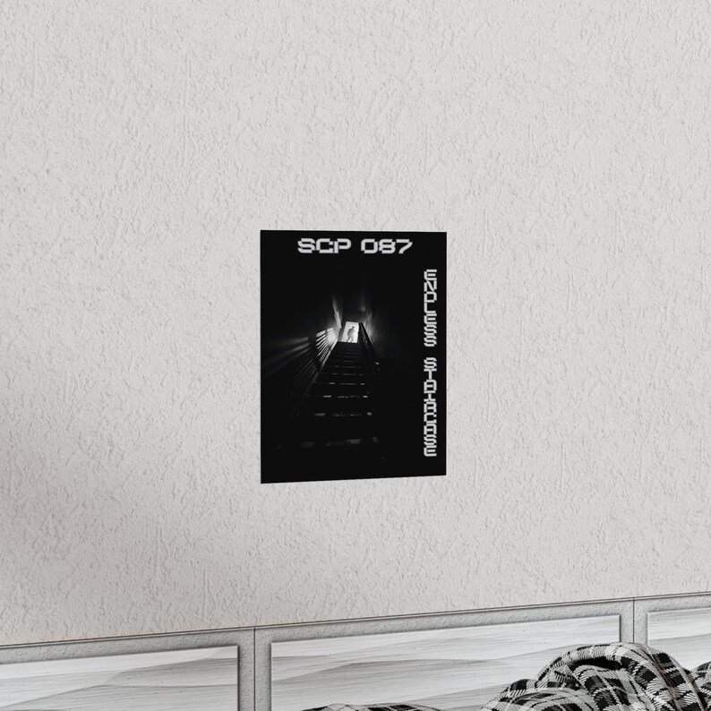 SCP Fanart, Dark Creepy Art, Scp 087 Endless Staircase Vertical Poster ...