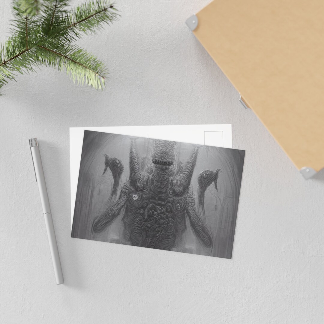 Eldritch Sketch Bugg-shash the Black One fine Art Postcard - Etsy