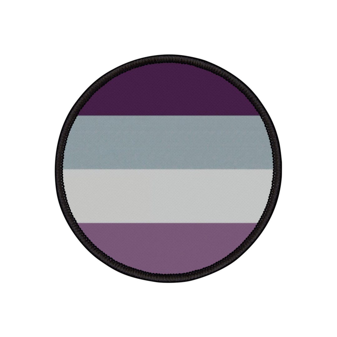 LGBTQIA Pride, Asexual Pride Flag, Circular Iron on Patch - Etsy