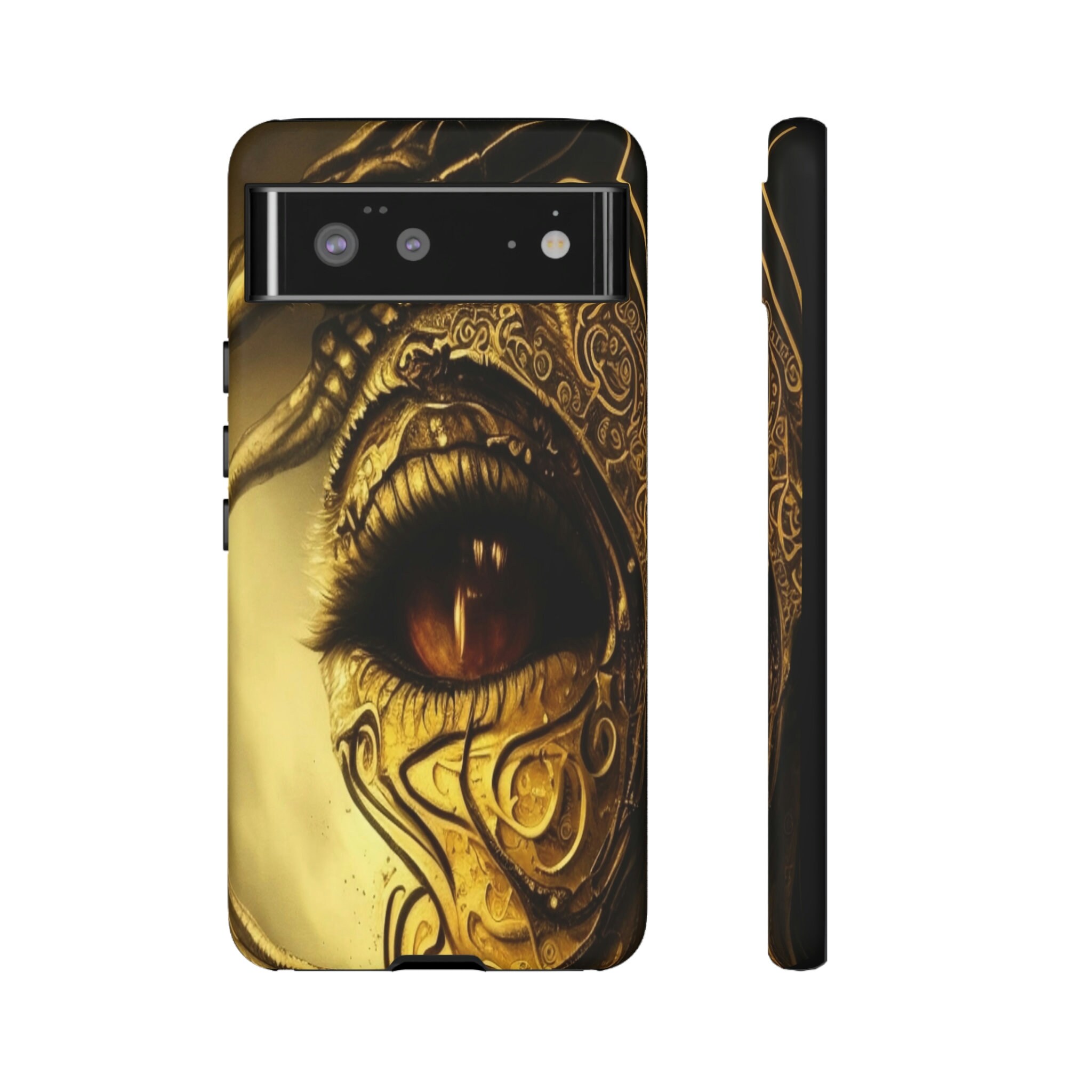 Dark Fantasy Art, Creepy Horror Gothic Eye, Gold Horror Eye Book Design ...