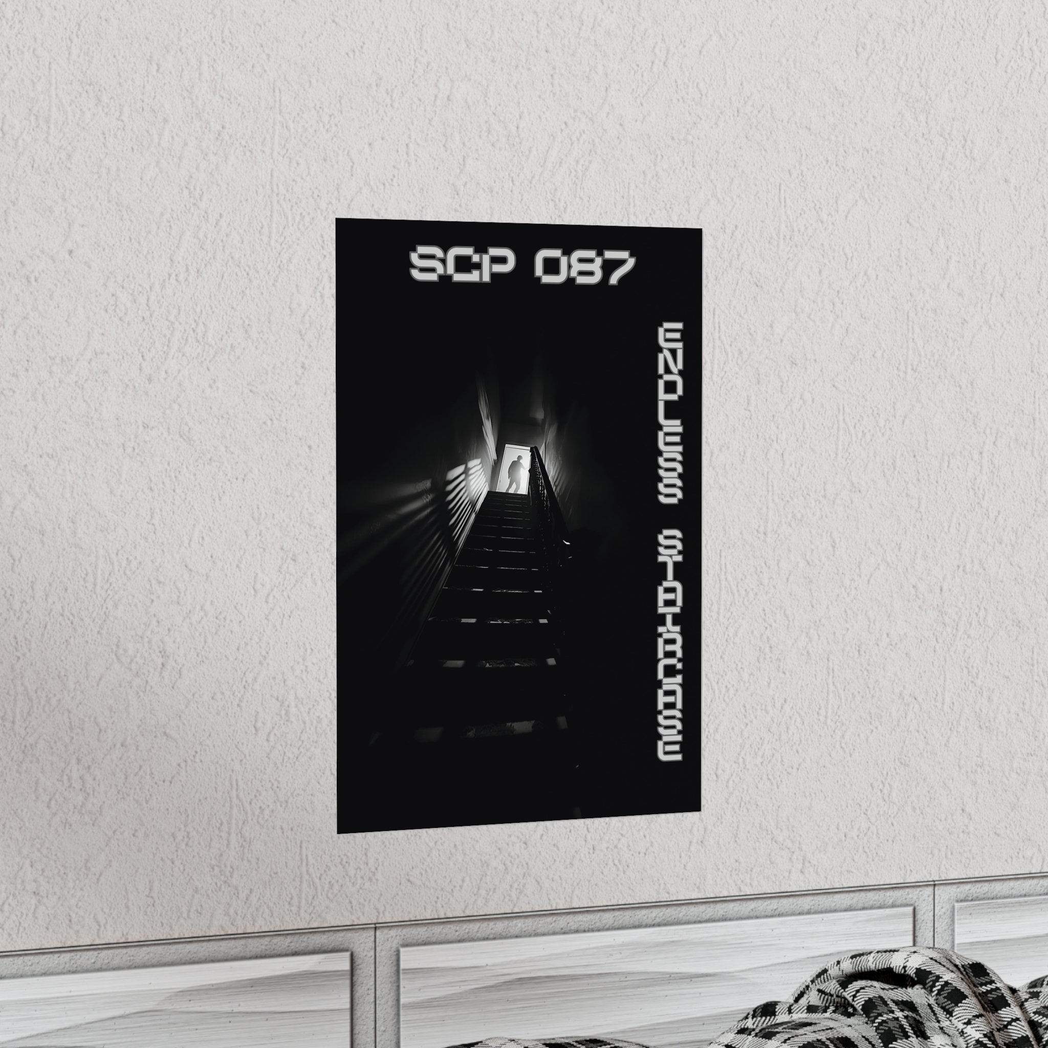 SCP Fanart, Dark Creepy Art, Scp 087 Endless Staircase Vertical Poster ...