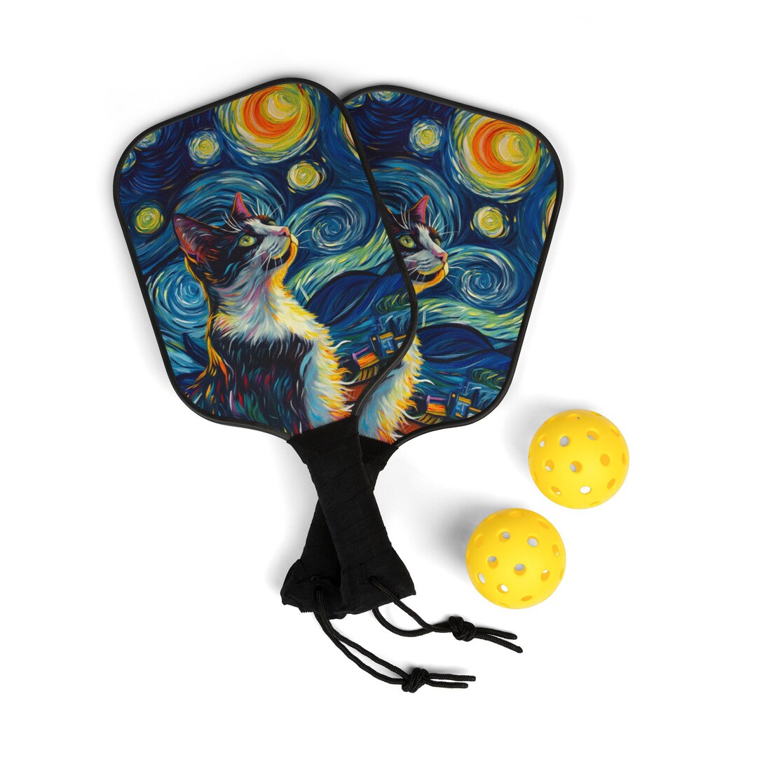 Starry Night Parody, Funny Cute Cats, Tuxedo Cat, Impressionist Style ...