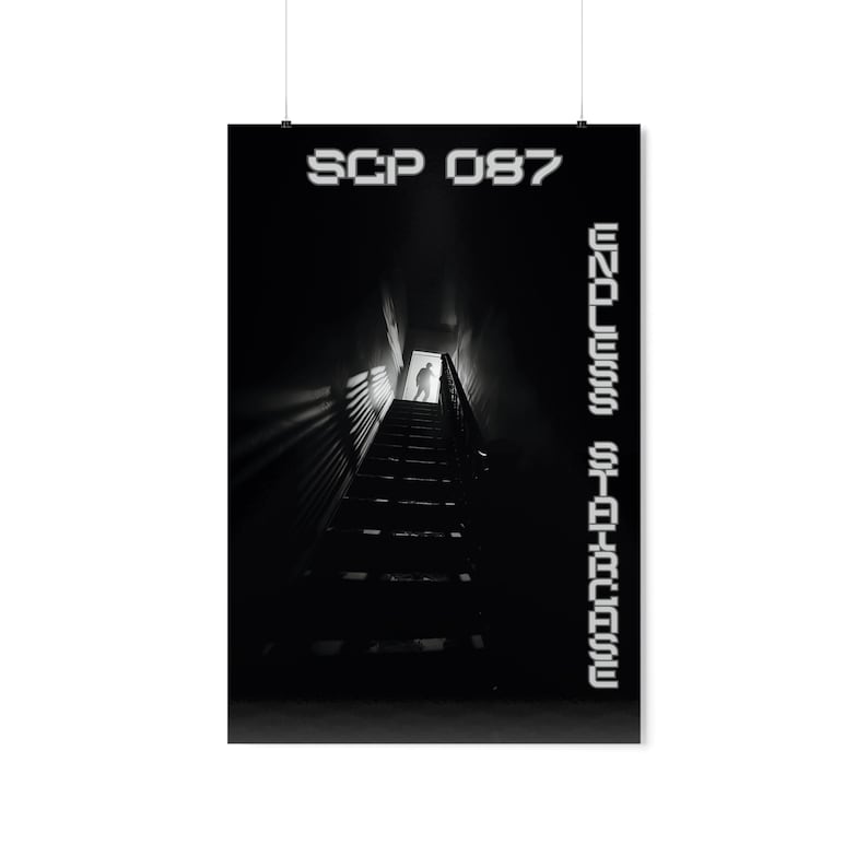 SCP Fanart, Dark Creepy Art, Scp 087 Endless Staircase Vertical Poster ...